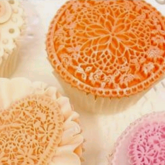 Kitchen | Baking Fancy Textured Lace Cupcake Topper Mold | Poshmark